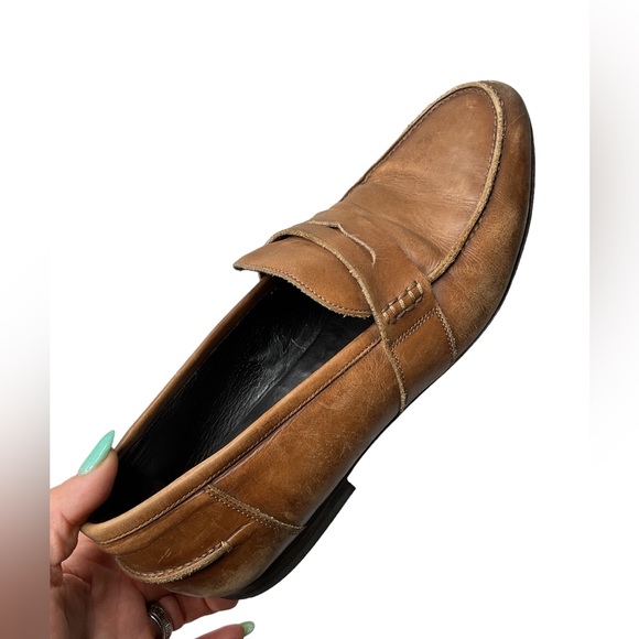 M. Gemi | Shoes | 767m Gemi The Volvo Due Tan Leather Penny Loafers ...